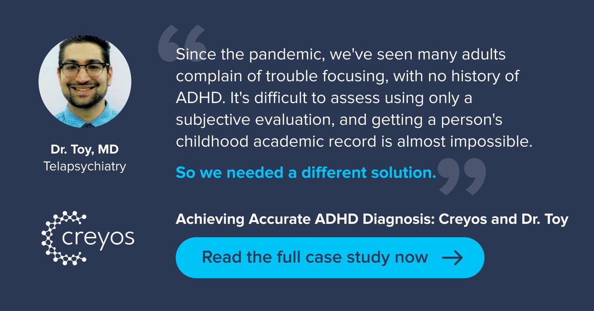 The Creyos ADHD Cognitive Assessment and Automated Report